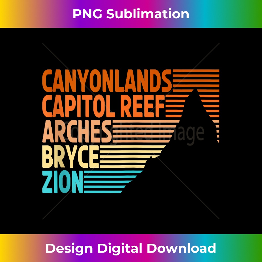 Utahs The Mighty Five National Parks Tank T - Chic Sublimati - Inspire ...