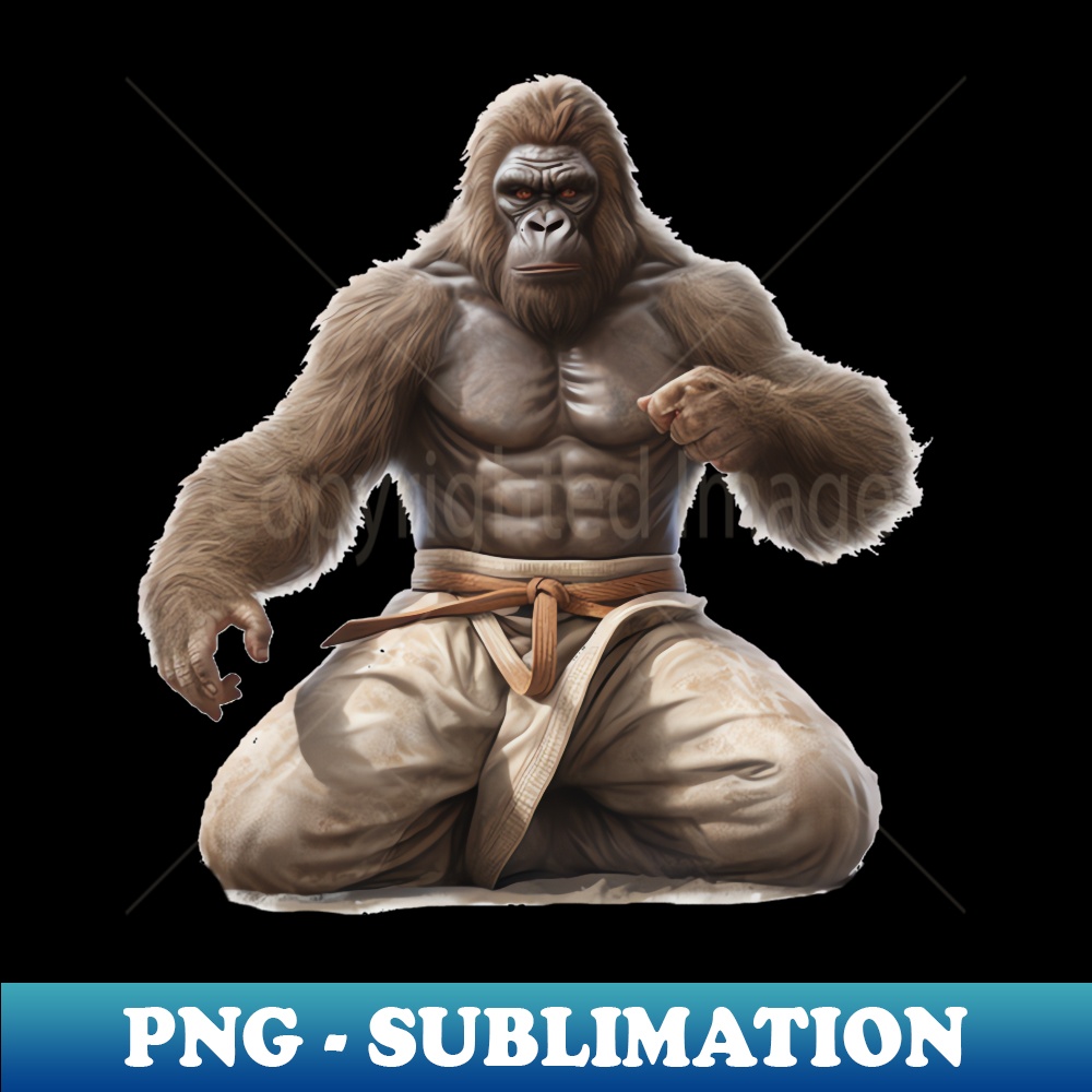 Bigfoot Sasquatch Jiu Jitsu Karate Black Belt Martial Arts - - Inspire ...