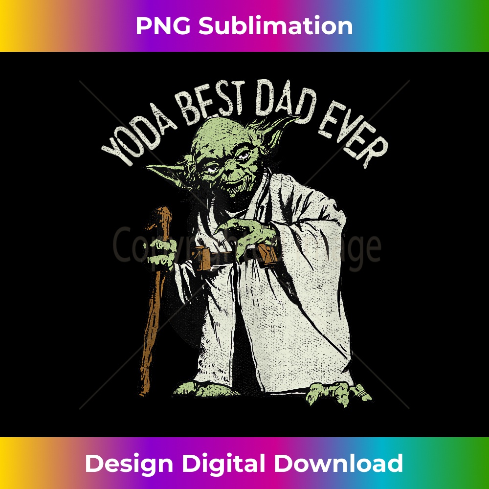 Star Wars Yoda Best Dad Curved Text Tank To - Minimalist Sub | Inspire ...