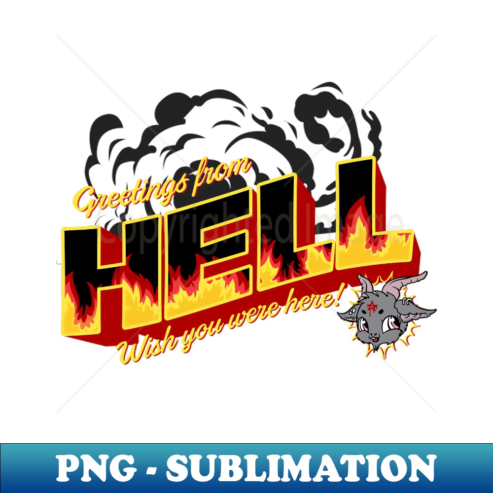 Funny Greetings from hell cute baphomet - Instant PNG Sublim | Inspire ...