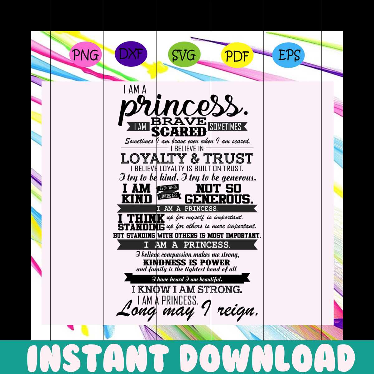 I am a princess , princess, disney princess,princess gift, p | Inspire ...