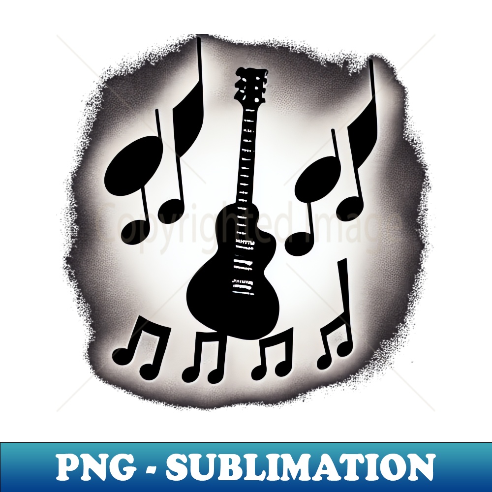 Guitar and Musical Notes - Sublimation-Ready PNG File - Unle | Inspire ...