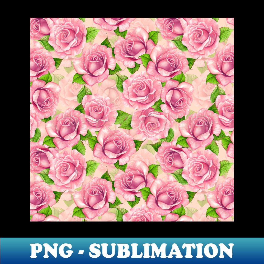 Pink watercolor roses pattern - Professional Sublimation Dig | Inspire ...