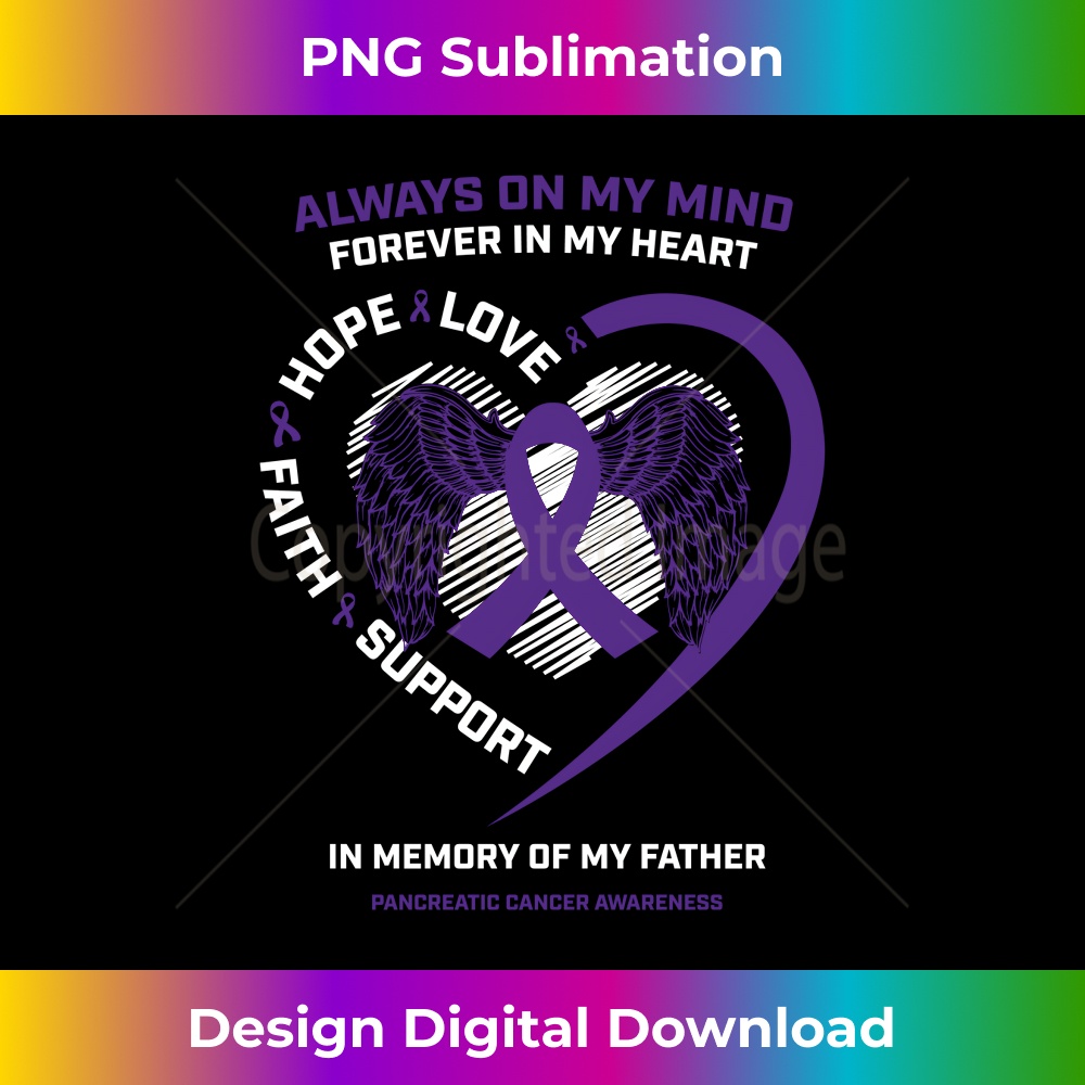 Purple Loving Memory Of My Dad Pancreatic Cancer Awareness L - Inspire ...