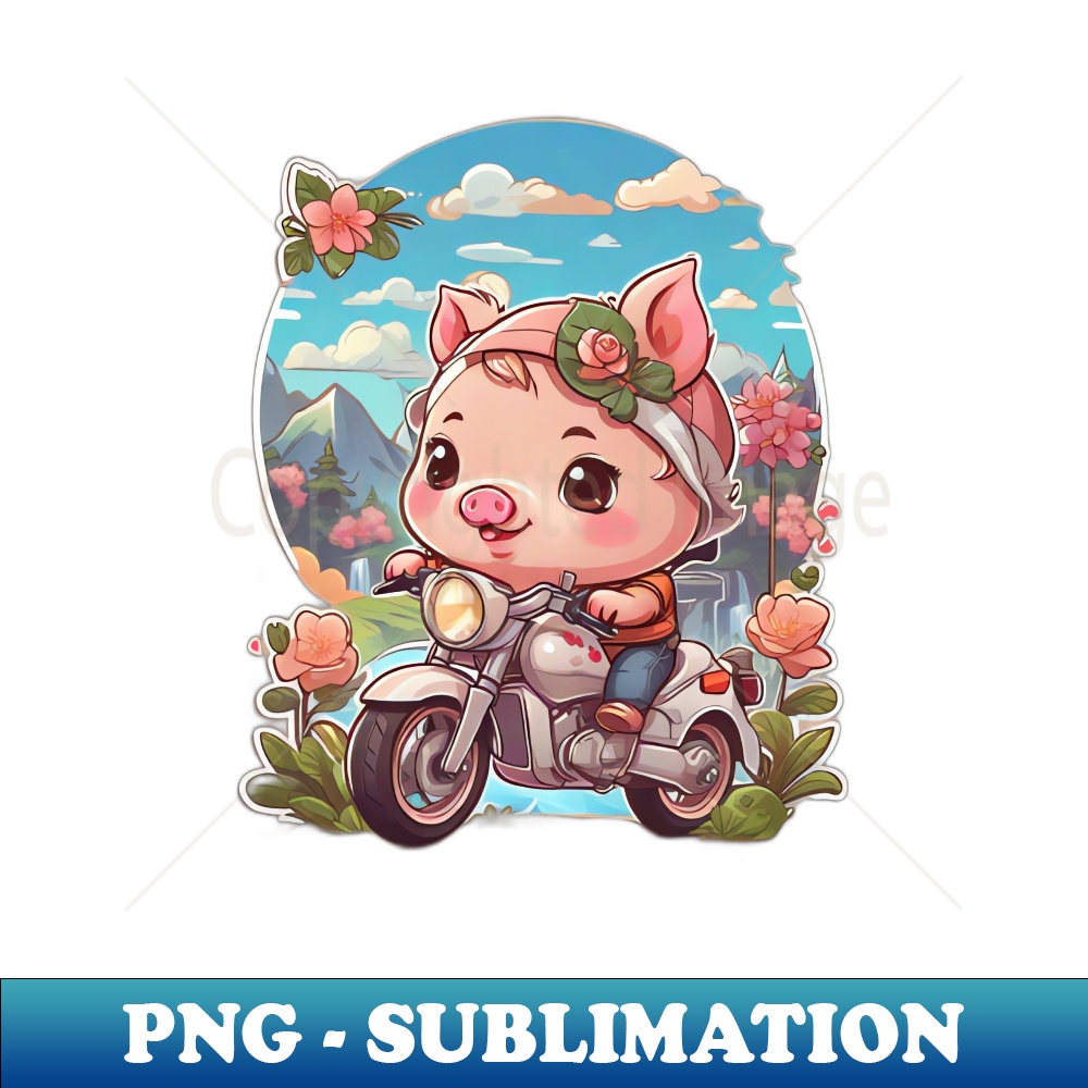 Motorcycle Pig - Sublimation-Ready PNG File - Perfect for Pe | Inspire ...