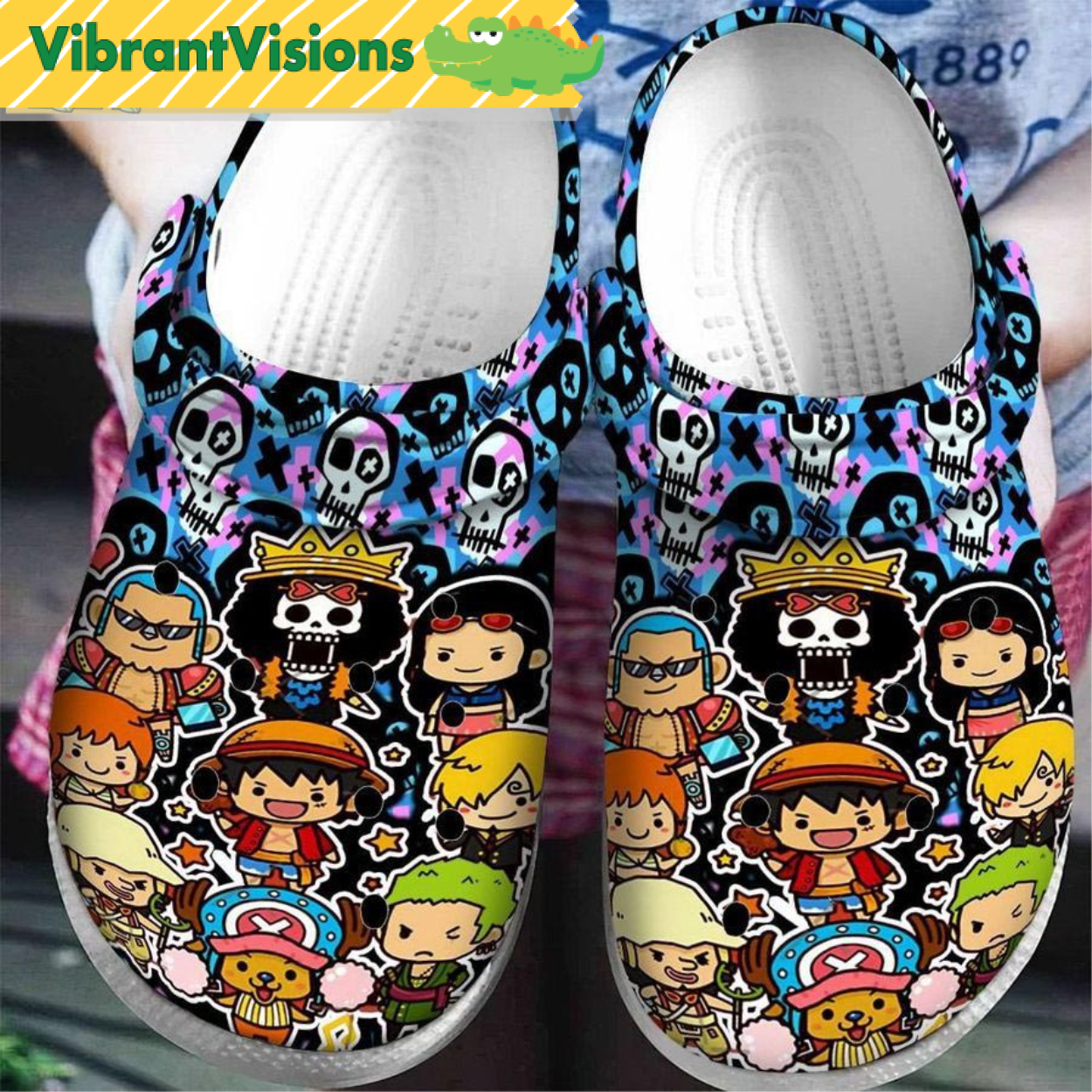Funny Chibi Straw Hats One Piece Crocs - Discover Comfort An | Inspire ...