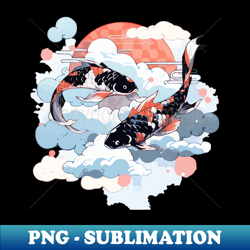 Two koi fish dancing - Instant Sublimation Digital Download | Inspire ...