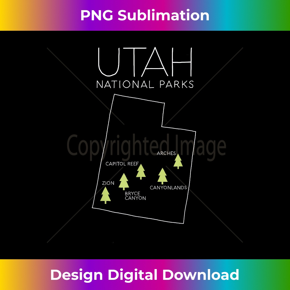 Utah National Park Map Zion Bryce Canyon Arches Canyonl - Ch - Inspire ...