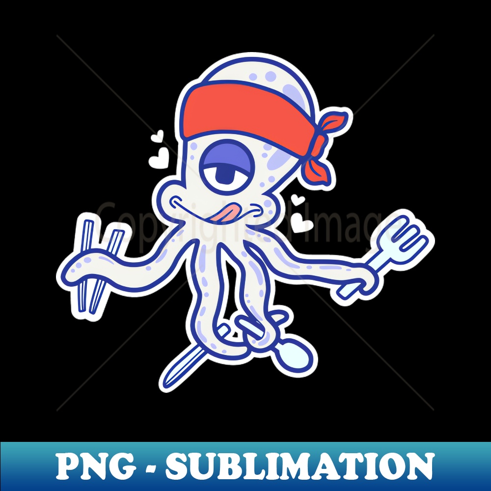 Octopus cartoon character withholding cutlery - Signature Su | Inspire ...