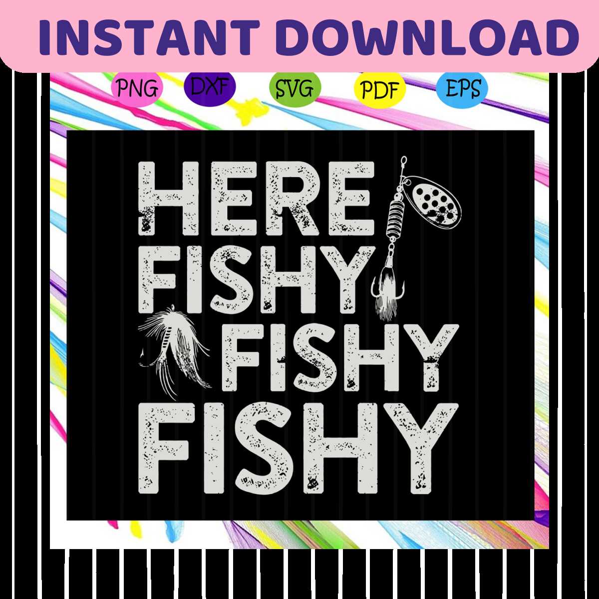 Here fishy, Fishy svg, fishing svg files For cricut Silhouet | Inspire ...