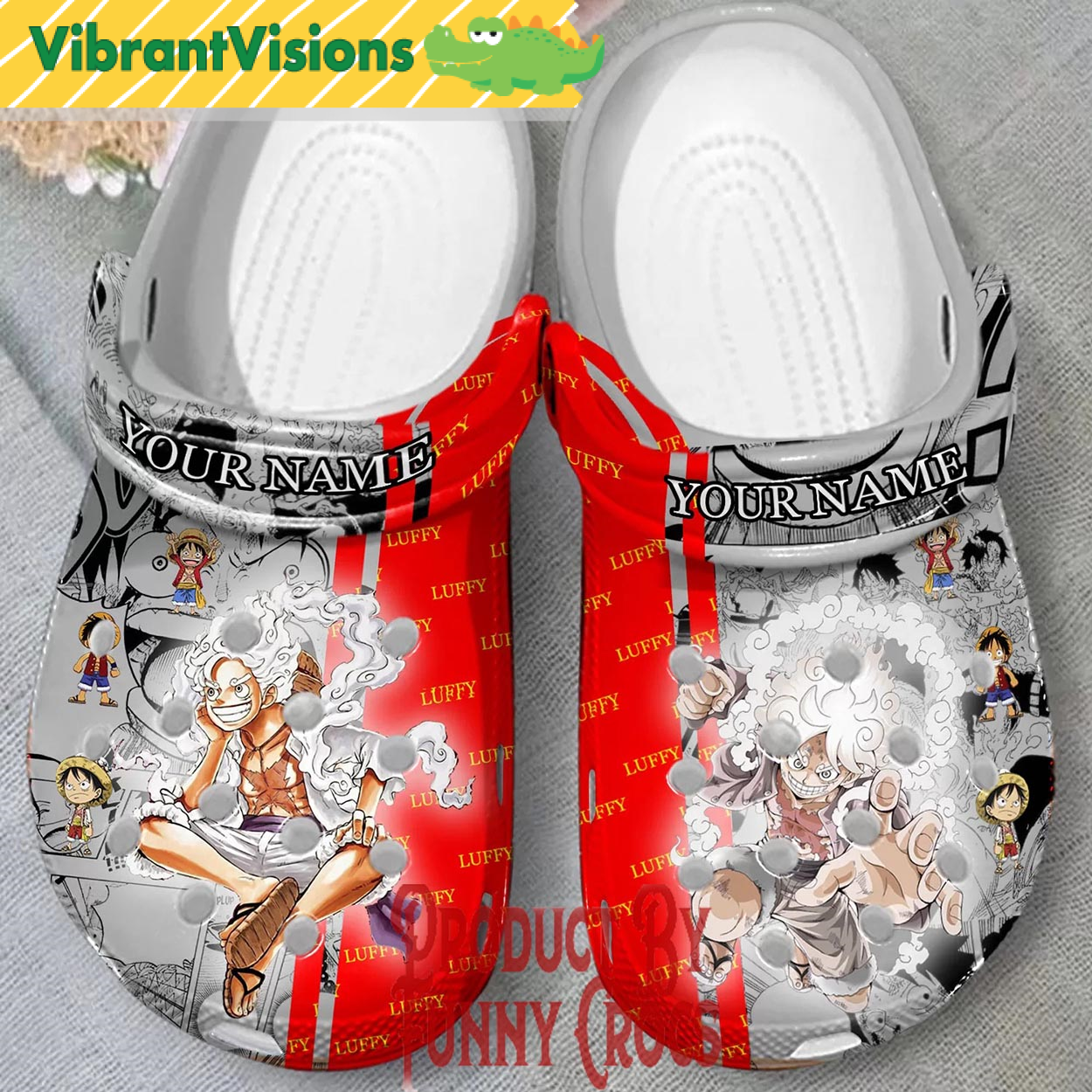 Personalized Luffy Nika One Piece Crocs - Discover Comfort A | Inspire Uplift