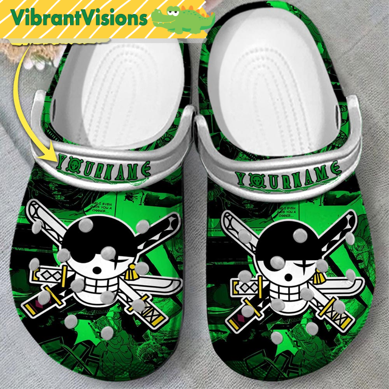 Personalized Zoro One Piece Skull Crocs - Discover Comfort A | Inspire ...