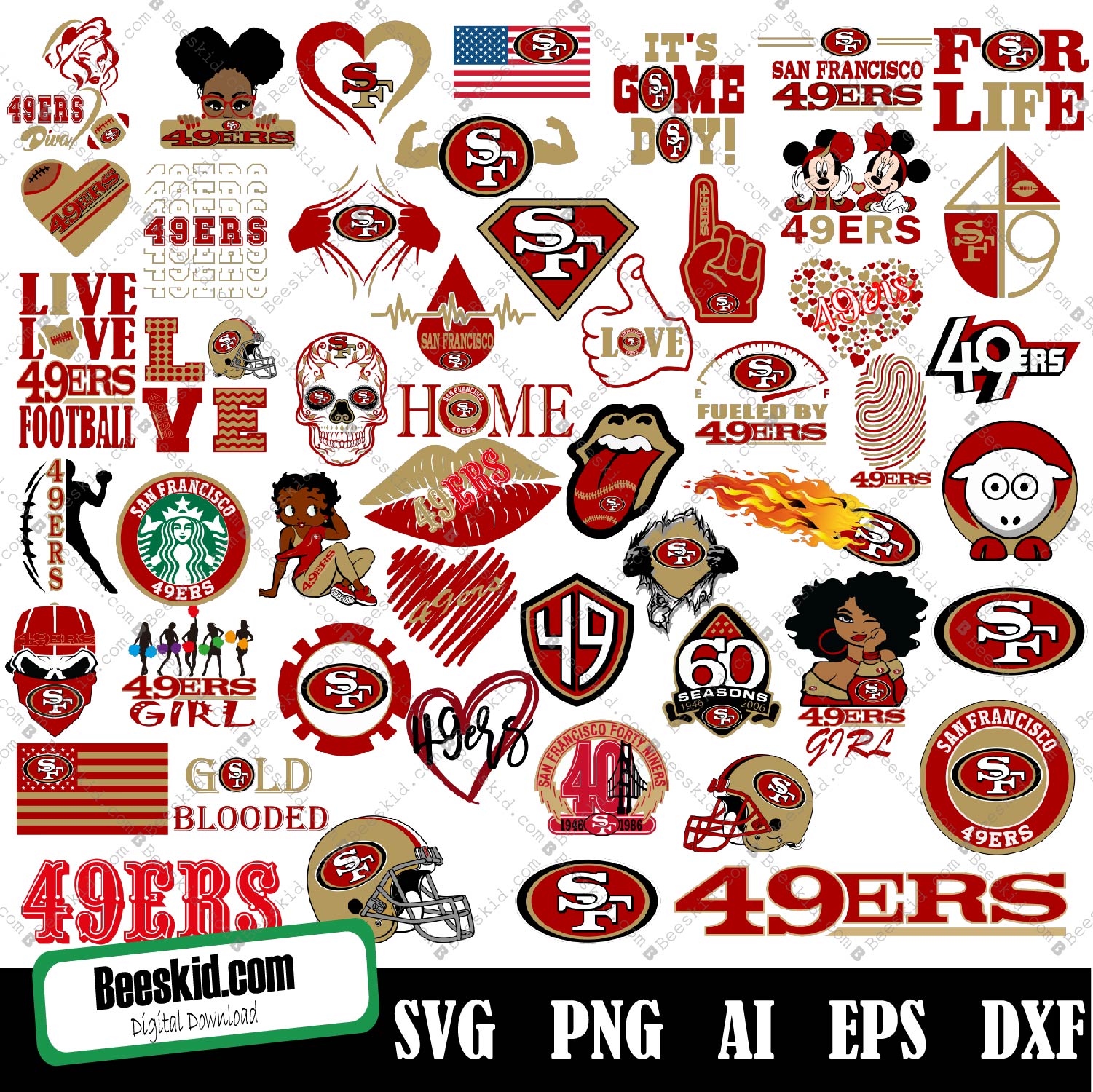 49ers Football Svg, Nfl Teams Svg-NFL SVG | Inspire Uplift