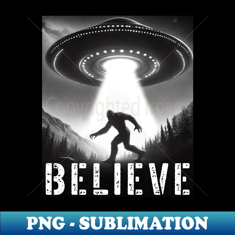 Bigfoot Believes UFO Abduction Funny Alien Sasquatch Cryptid | Inspire Uplift