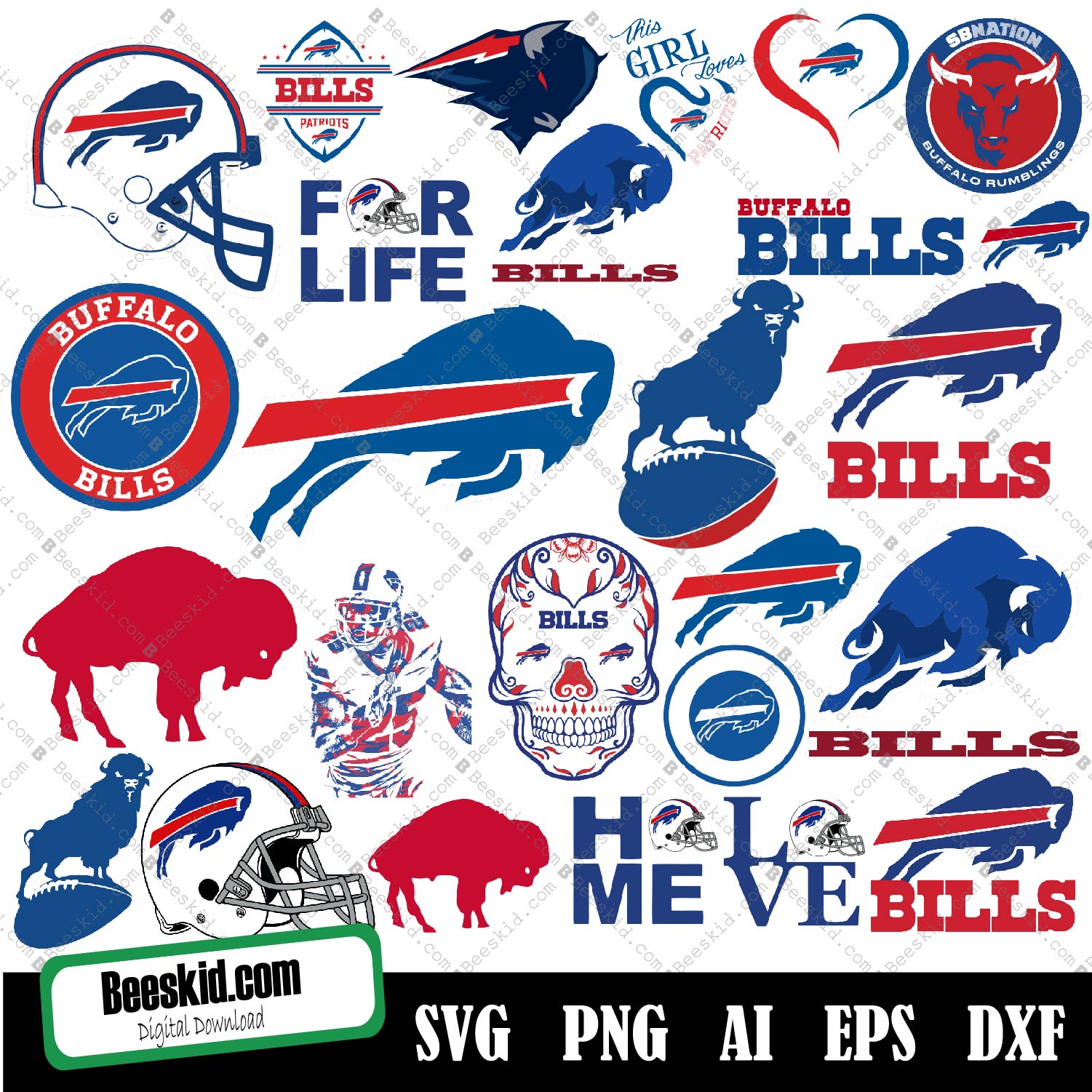 Buffalo Bills Bundle Svg, Football Team Logo Svg, Football S | Inspire ...