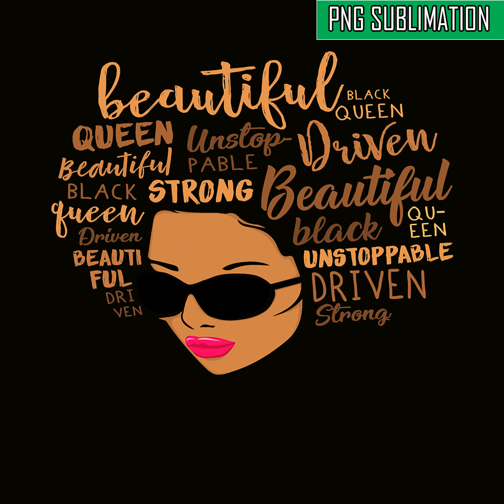 Black Girls PNG, Afro Words PNG, Unstoppable Queen PNG - Inspire Uplift