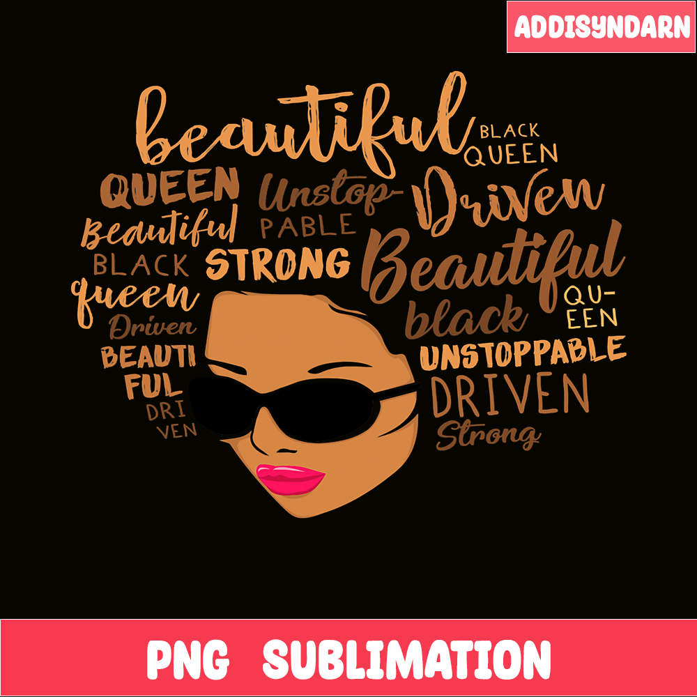 Black Girls PNG, Afro Words PNG, Unstoppable Queen PNG - Inspire Uplift