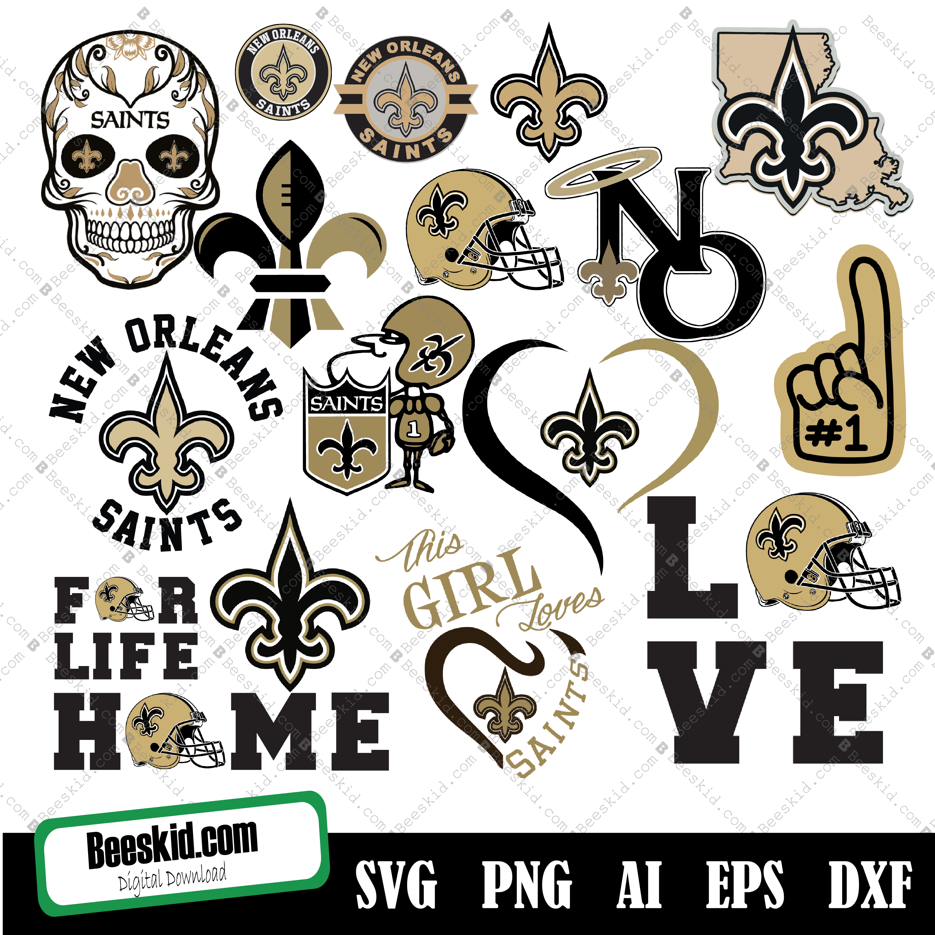 New Orleans Saints SVG, Saints SVG Bundle, Nfl Team SVG, Spo | Inspire ...