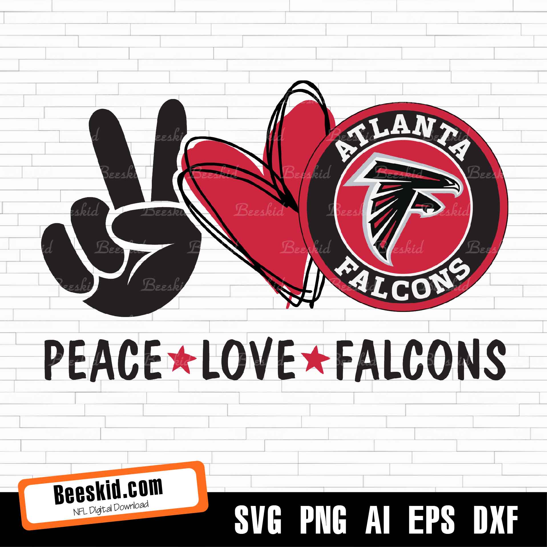 Peace Love Falcons Svg, Sport Svg, Football Svg, Football Te | Inspire ...