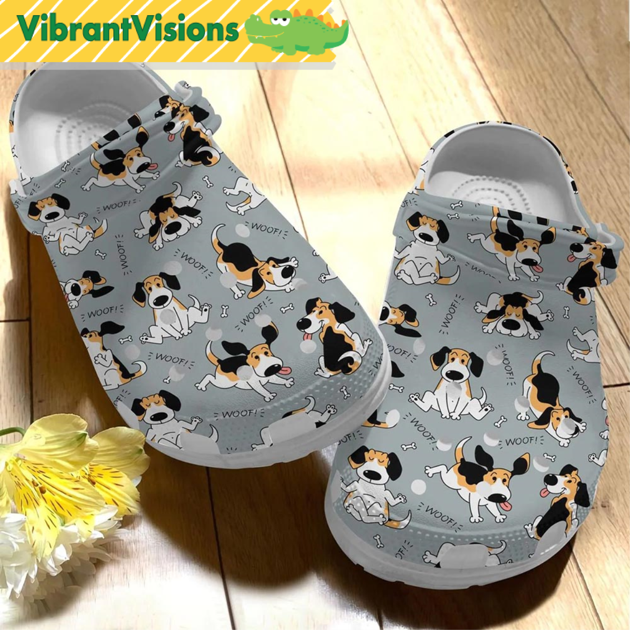 Beagle Puppy Pattern Crocs Clogs | Inspire Uplift