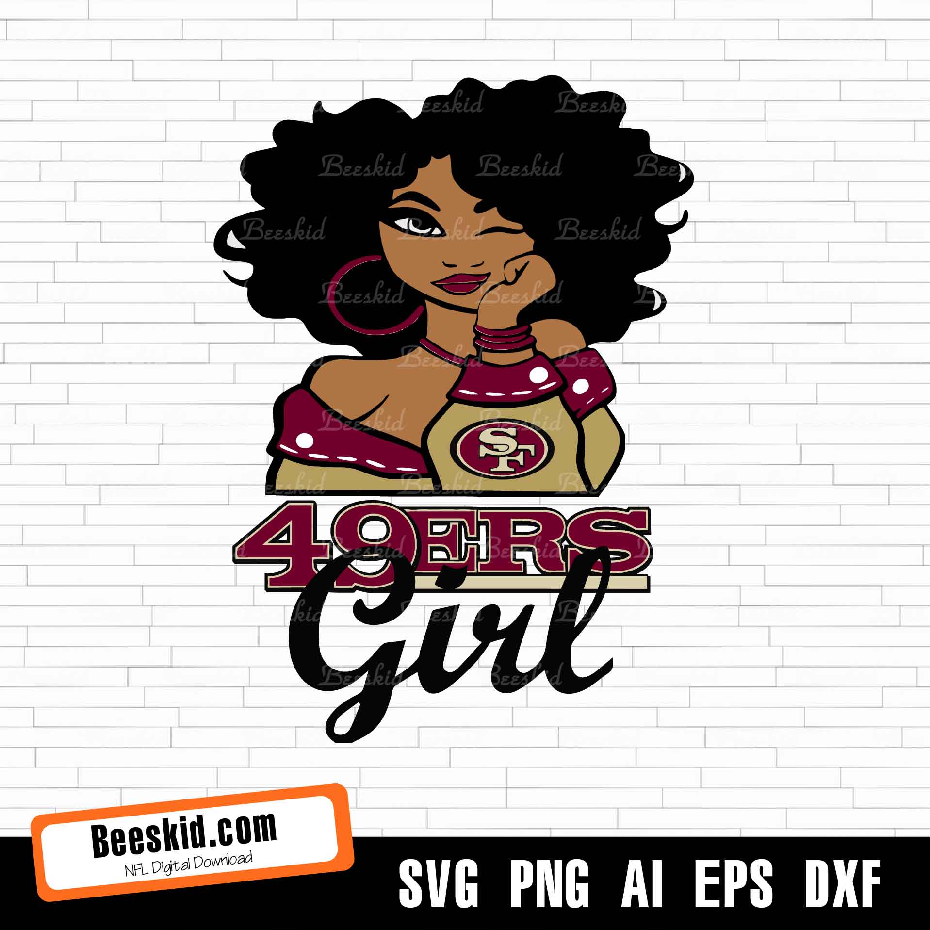 San Francisco 49ers Girl Svg, Sport Svg, 49ers Svg, Sf 49ers - Inspire ...