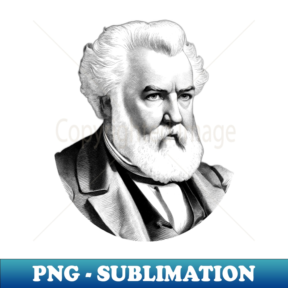 Alexander Graham Bell portrait - PNG Transparent Sublimation - Inspire ...