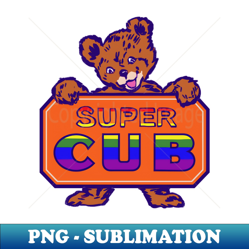 piper cub metal sign plate but super gay super cub rainbow | Inspire Uplift