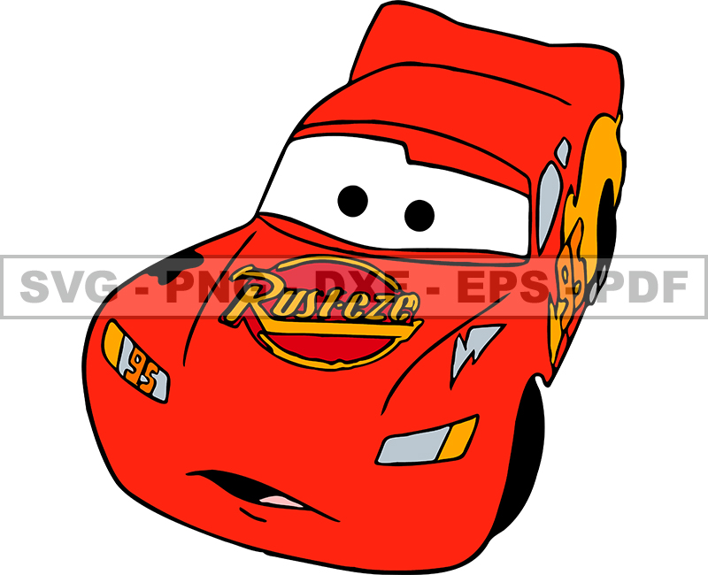 Disney Pixar's Cars png, Cartoon Customs SVG, EPS, PNG, DXF - Inspire ...