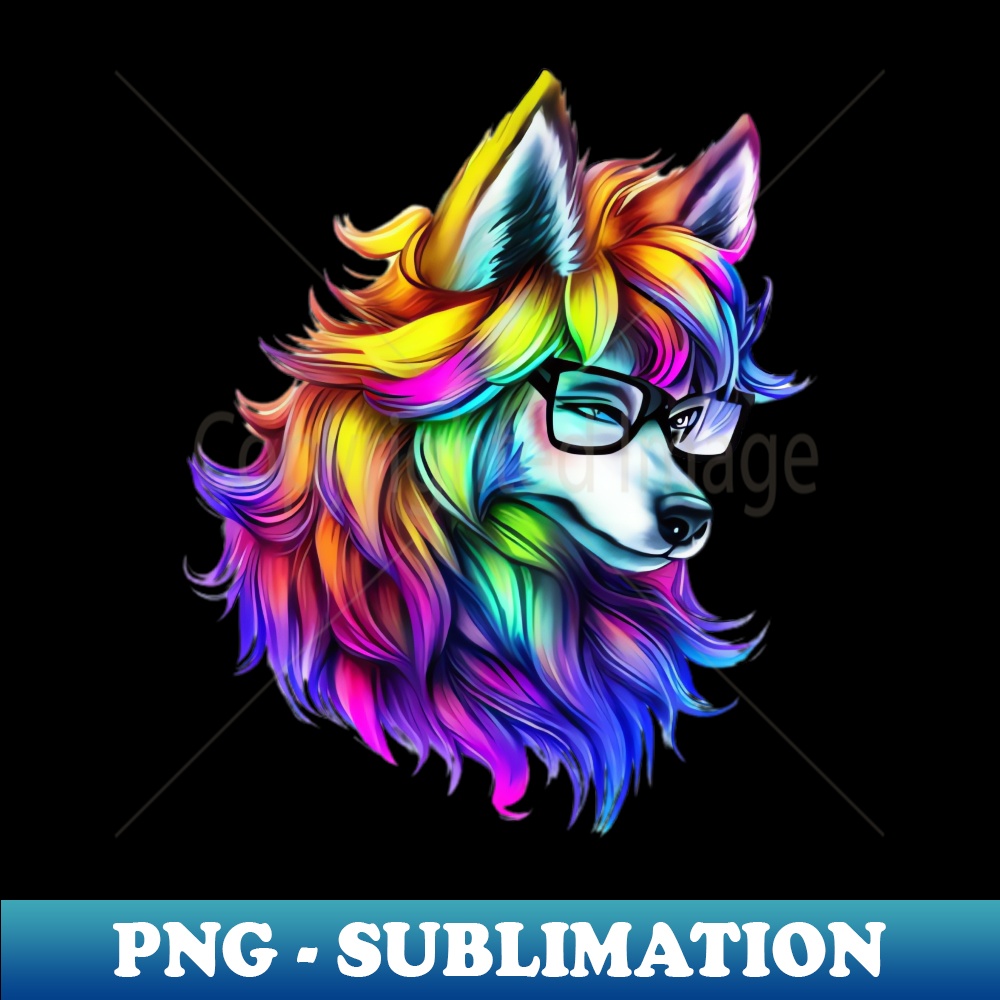 Wolf Vision Stylish Glasses-Wearing Wolf Design for Nature L | Inspire ...