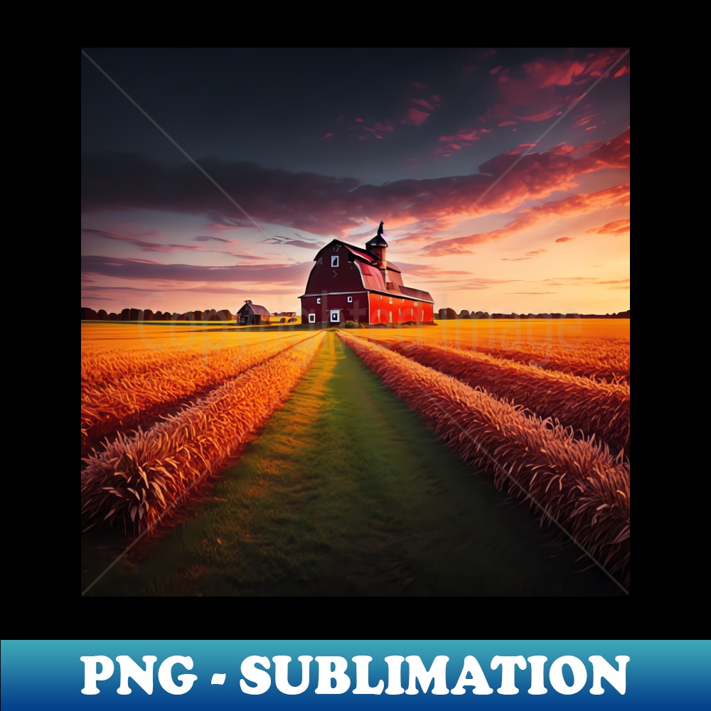 Farm Landscapes with a Red Barn Standing in the Middle of a | Inspire ...