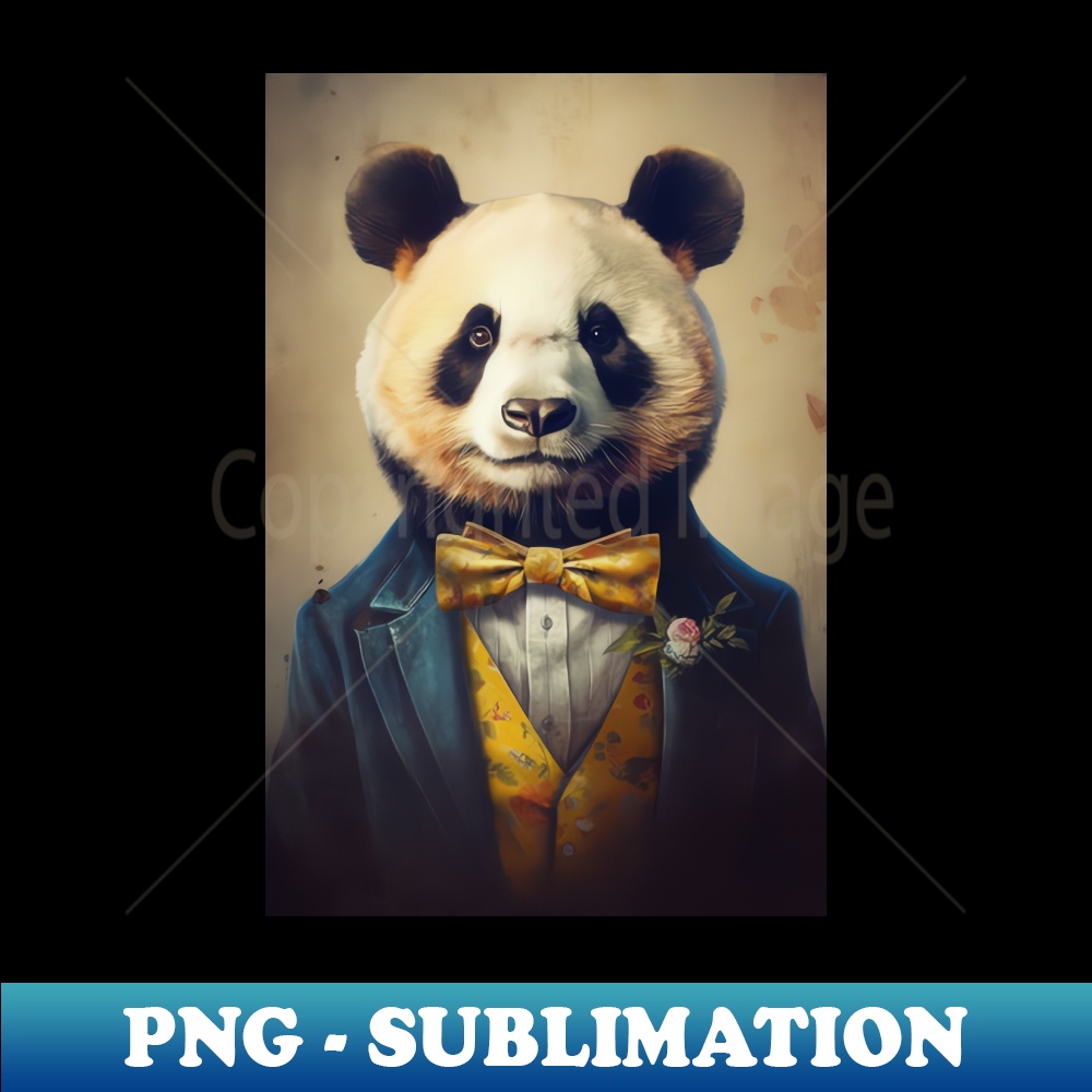 Mr Dapper Panda Bear - Stylish Sublimation Digital Download | Inspire Uplift
