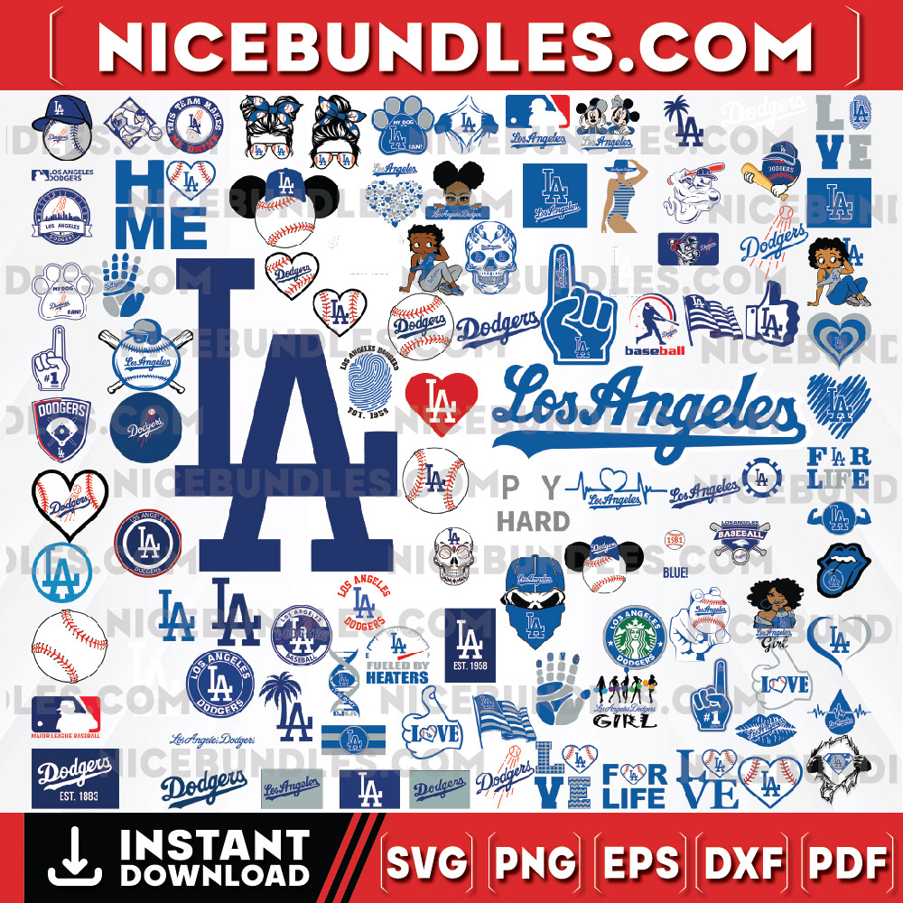 103 Files LA Dodgers Team Bundles Svg, LA Dodgers Svg, MLB T | Inspire ...