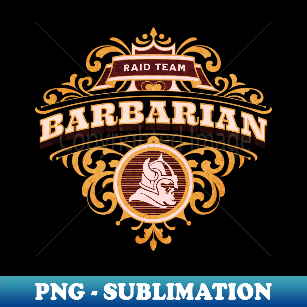 Raid Team Barbarian RPG Gamer - High-Quality PNG Sublimation | Inspire ...