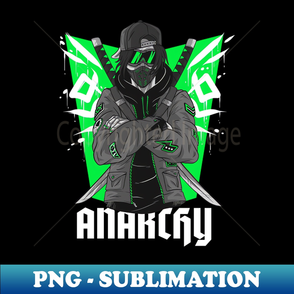 Urban Ninja Anarchy - Retro PNG Sublimation Digital Download | Inspire ...