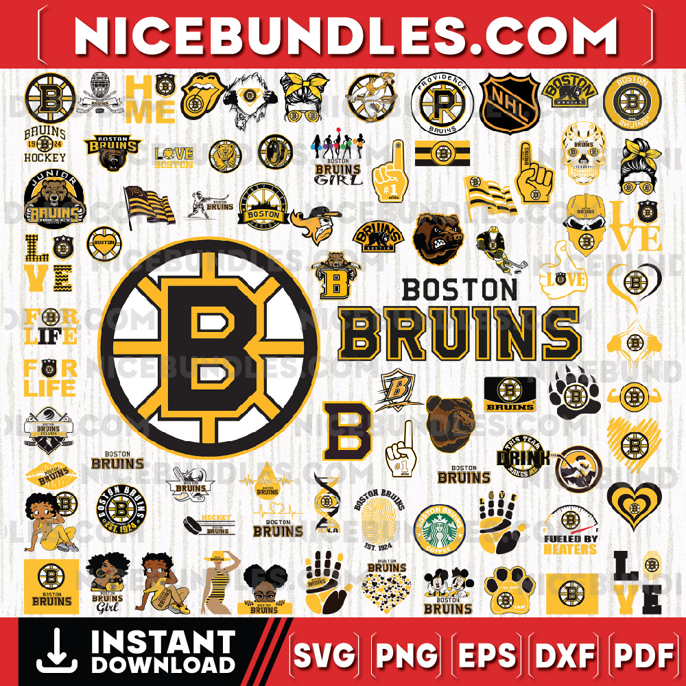 80 Files Boston Bruins Team Bundles Svg, Boston Bruins SVG, | Inspire ...