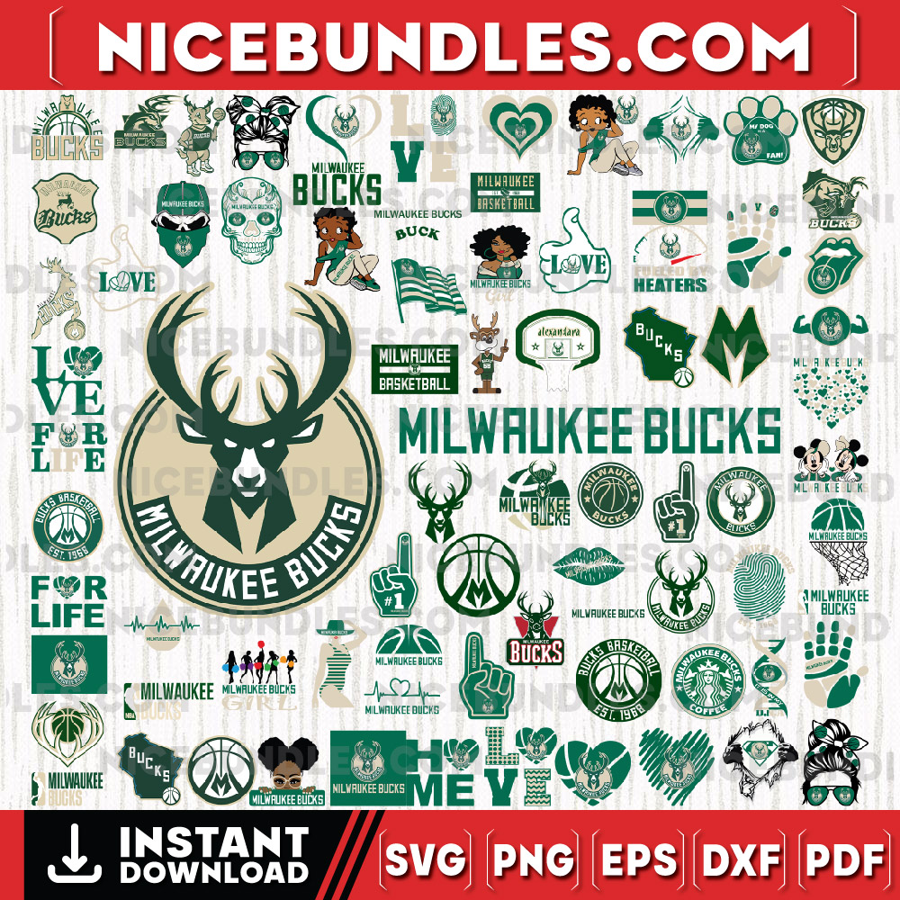 80 Files Milwaukee Bucks Team Bundles Svg, Milwaukee Bucks s | Inspire ...