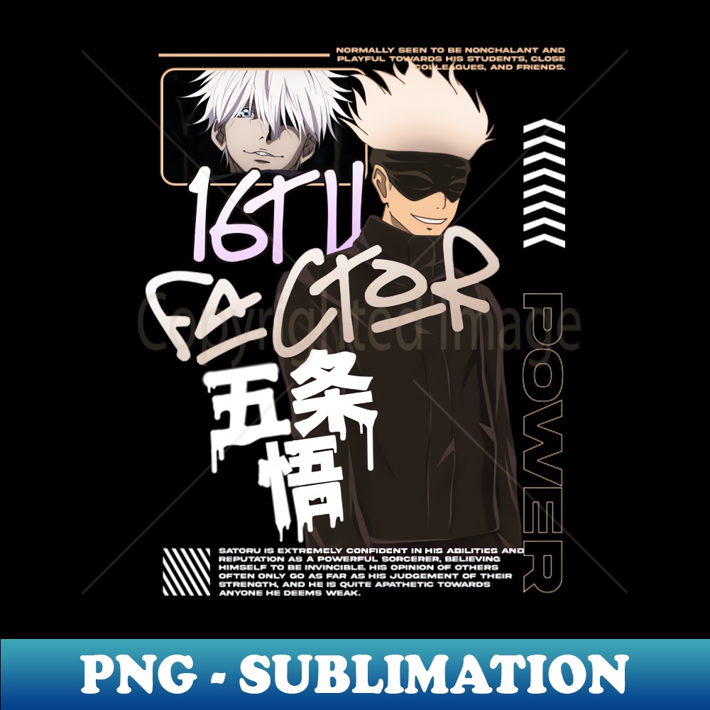 Satoru Gojo - PNG Transparent Sublimation File - Bring Your | Inspire ...