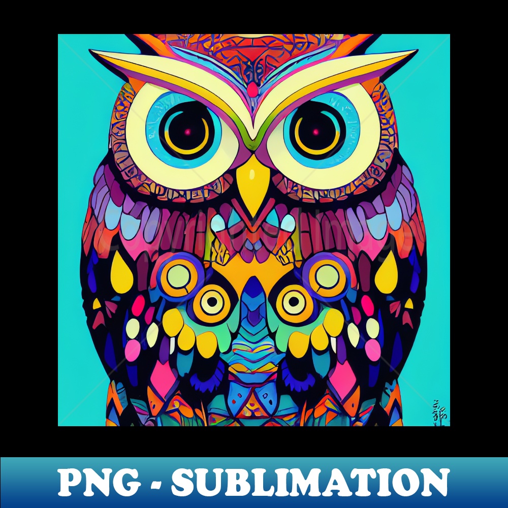 Colorful Owl Portrait Illustration - Bright Vibrant Colors B | Inspire ...