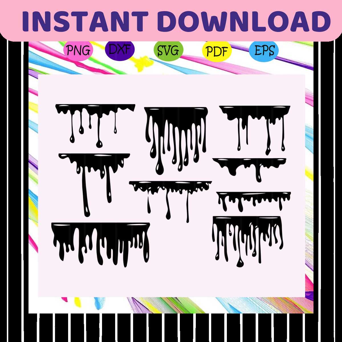 Dripping Borders Svg, Dripping Svg, Dripping Lips Svg, Melan | Inspire ...
