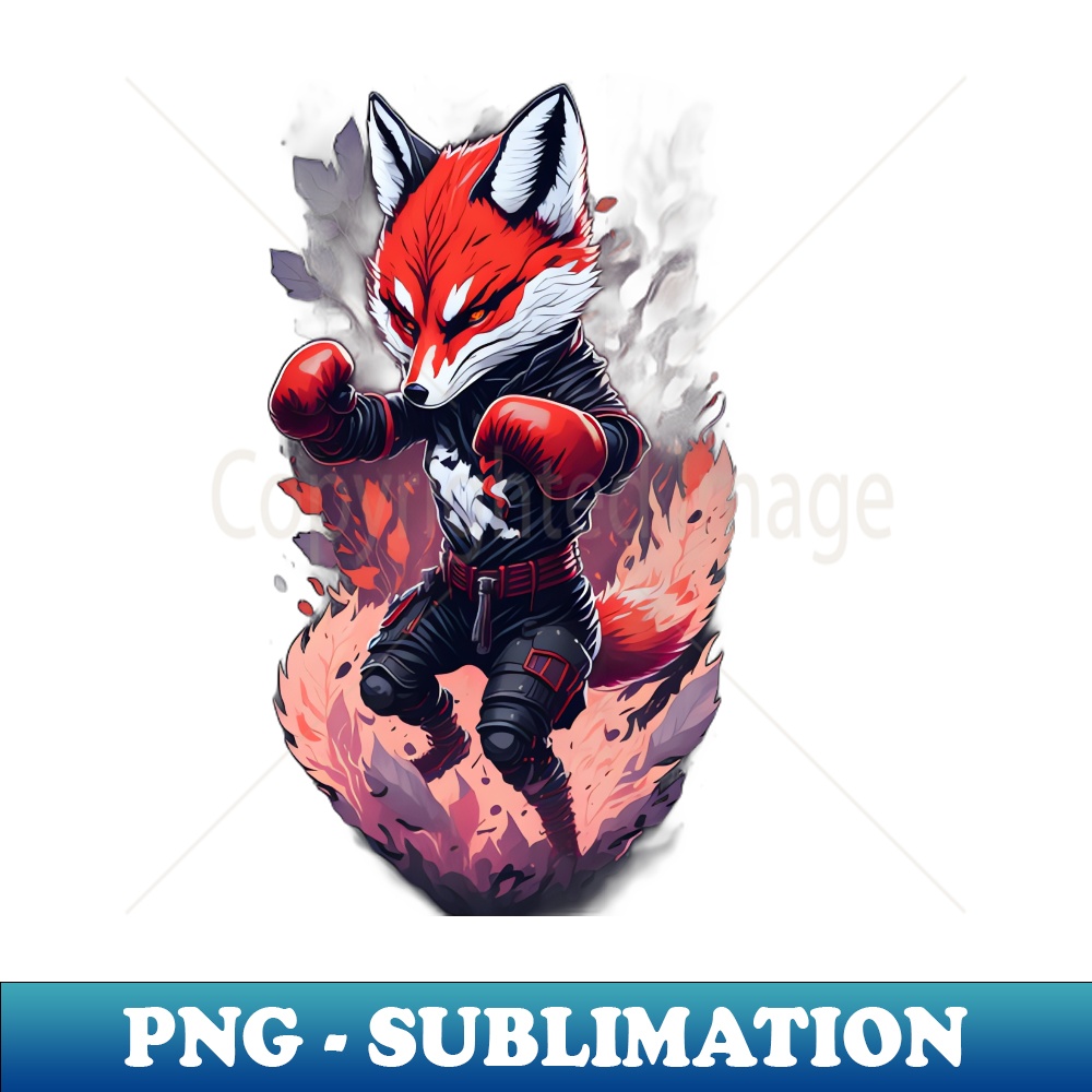 Boxing Fox - Unique Sublimation PNG Download - Unlock Vibran | Inspire ...