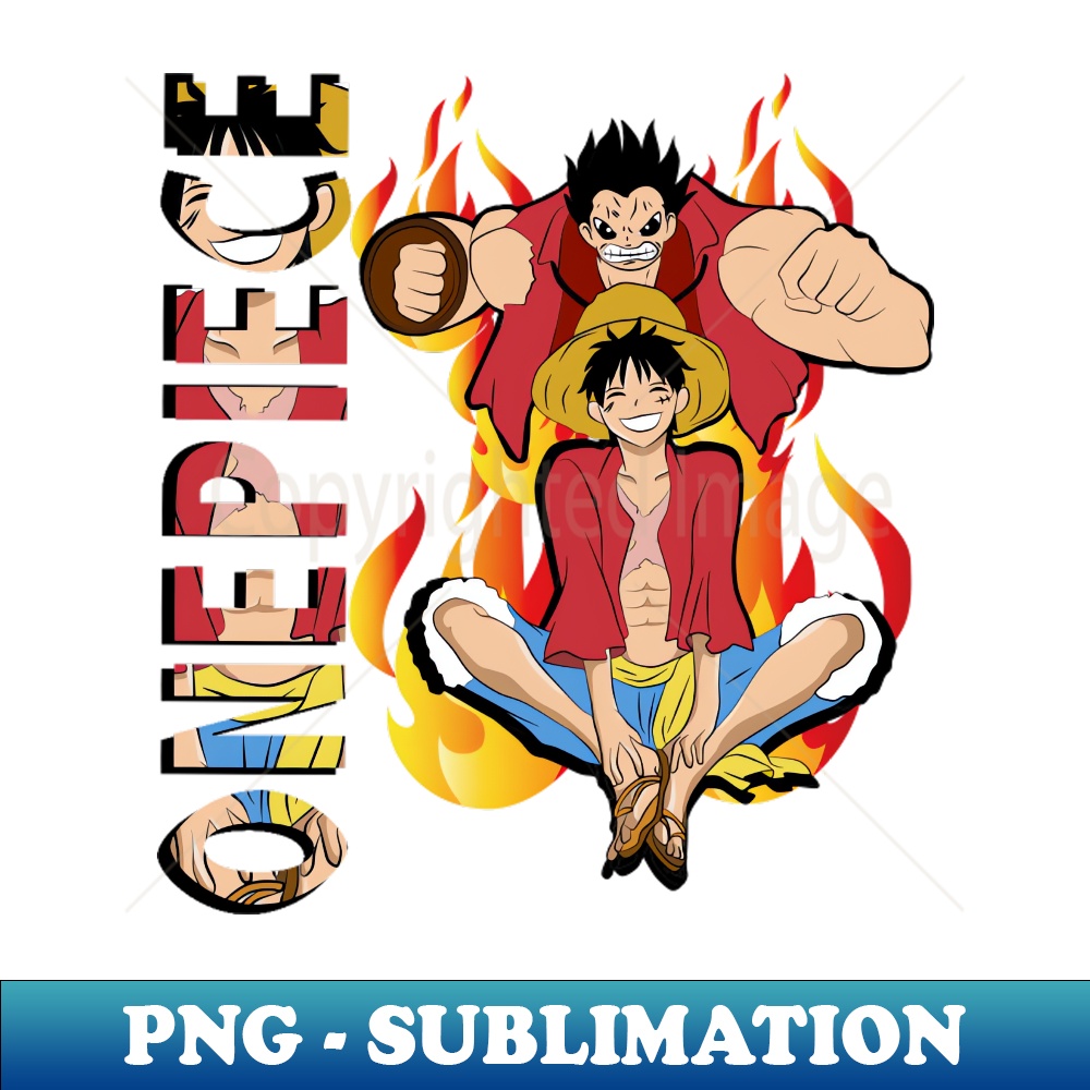 One Piece AnimeLuffyMonkey - Instant Sublimation Digital Dow | Inspire ...