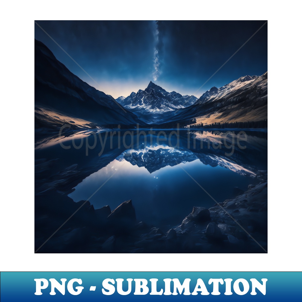 Mountain Landscapes with a Lake Reflecting the Stars in the | Inspire ...