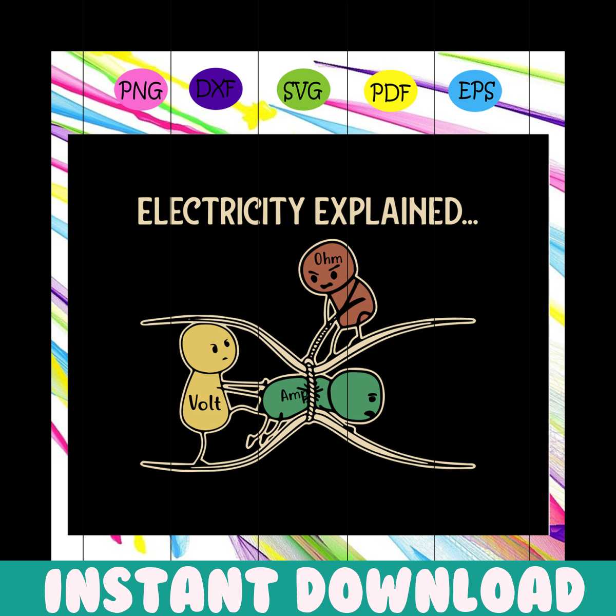 Electricity Explained Svg, Electricity Svg, Electrician Svg, | Inspire ...