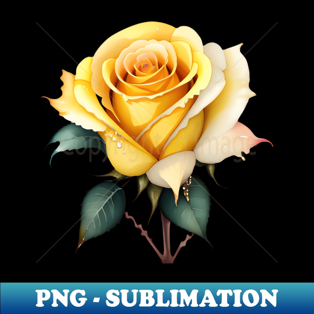 Yellow Rose - PNG Transparent Sublimation File - Unleash You | Inspire ...