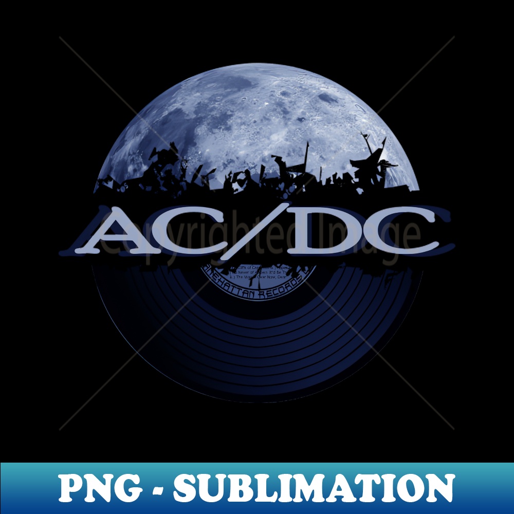 ACxDC blue moon vinyl - Exclusive PNG Sublimation Download - | Inspire ...