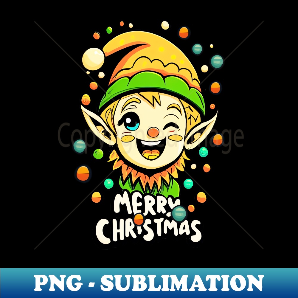 Merry Christmas Joyful Elf - PNG Transparent Sublimation Des | Inspire ...