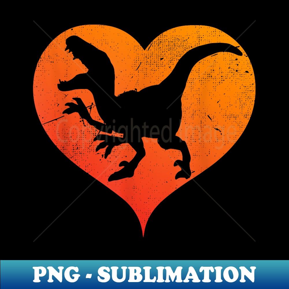 I Love Dinosaurs Velociraptor I Heart Dinosaurs - PNG Transp - Inspire ...