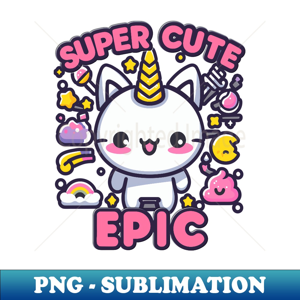Super Cute Epic Rainbow Anime Unicorn-Cat Kitty - PNG Transp | Inspire ...