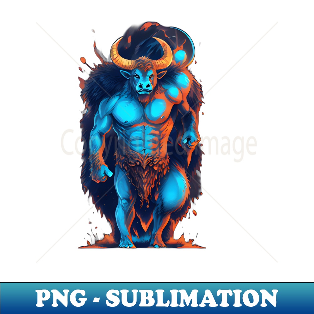 Blue Minotaur - Special Edition Sublimation PNG File - Defyi | Inspire ...
