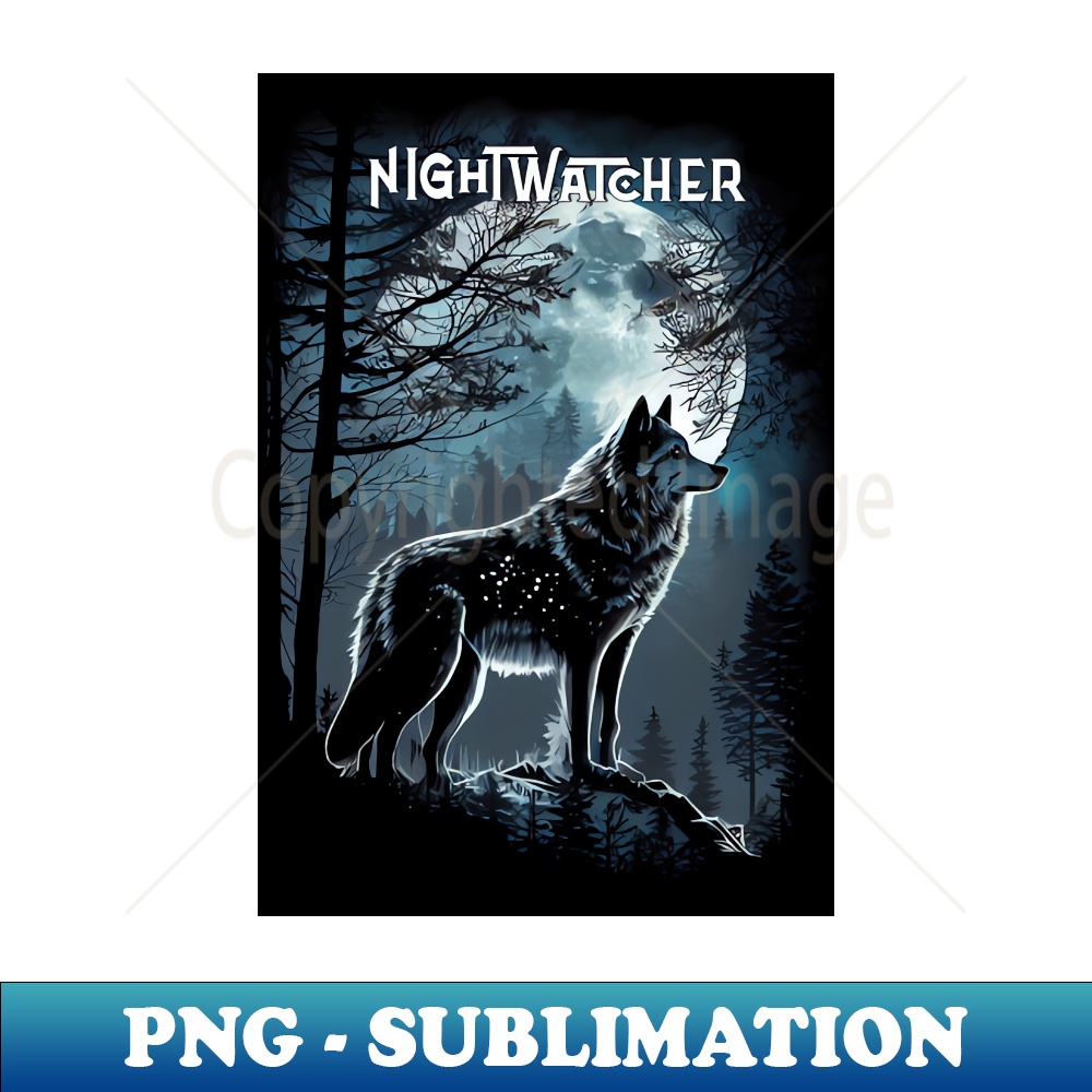 Night Watcher Wolf - Unique Sublimation PNG Download - Defyi | Inspire ...
